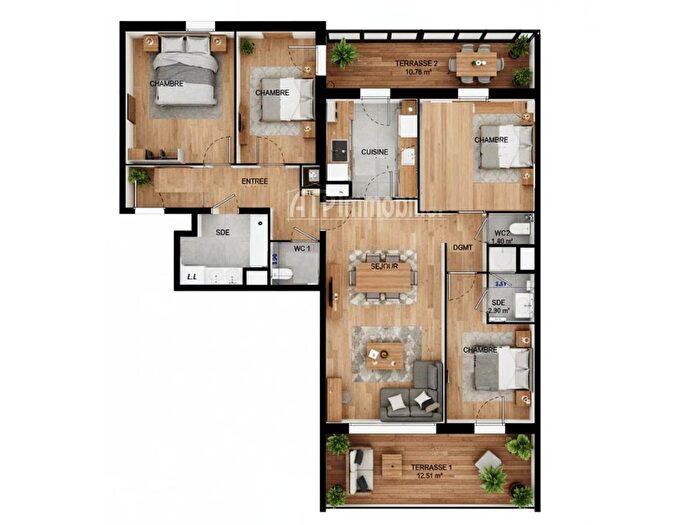 Gap : Appartement 5 pièces à vendre