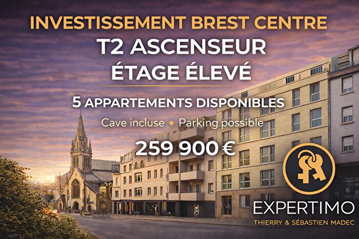 Appartement à vendre - Brest, Saint-Martin, Kérigonan - 2 pièces - 1 chambre