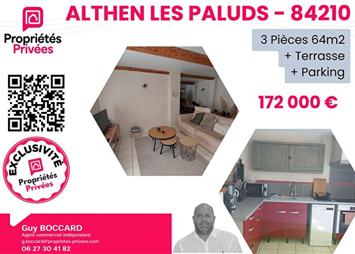 Appartement à vendre - Althen-des-Paluds - 3 pièces - 1 chambre
