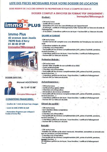 Appartement à louer - Le Chesnay-Rocquencourt - 1 pièce