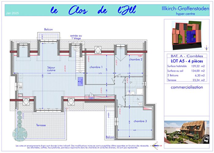 Appartement à vendre - Illkirch-Graffenstaden - 4 pièces - 3 chambres