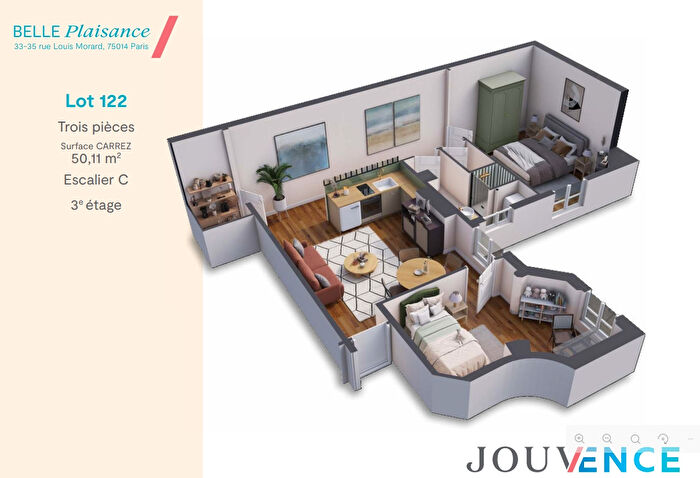 Paris 14ème, Didot, Porte de Vanves - Appartement 3 pièces à vendre