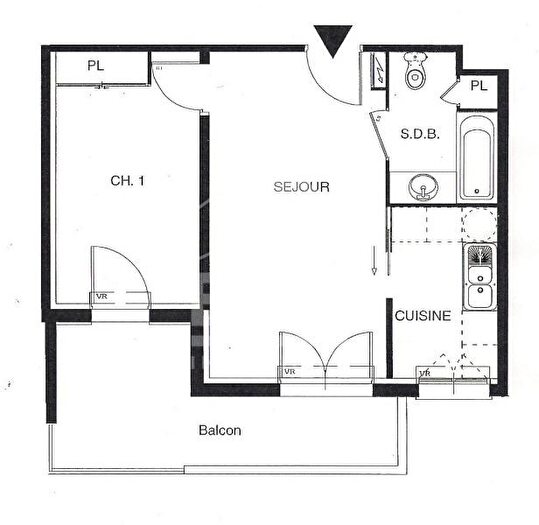 Tours, Saint-Symphorien : Appartement 2 pièces à louer