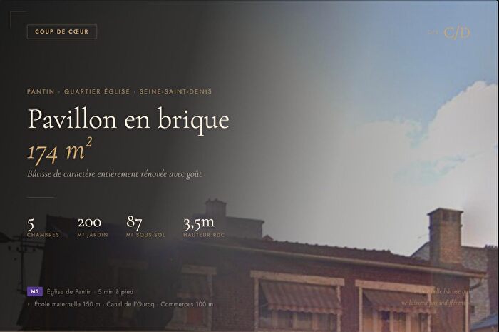 Pantin, Eglise Pommiers - Maison 6 pièces à vendre