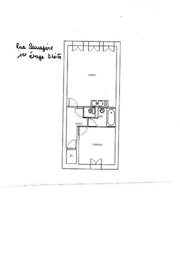 Appartement à vendre - Lille, Wazemmes - 2 pièces - 1 chambre
