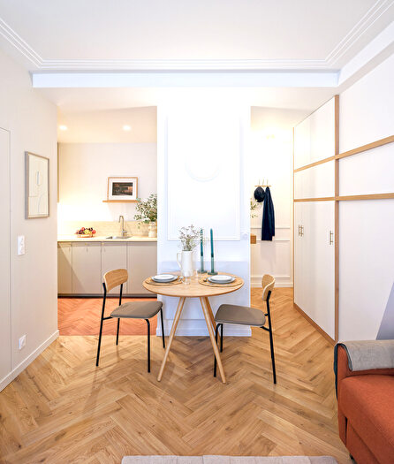 Appartement à louer - Paris e , Arsenal - 2 pièces - 1 chambre