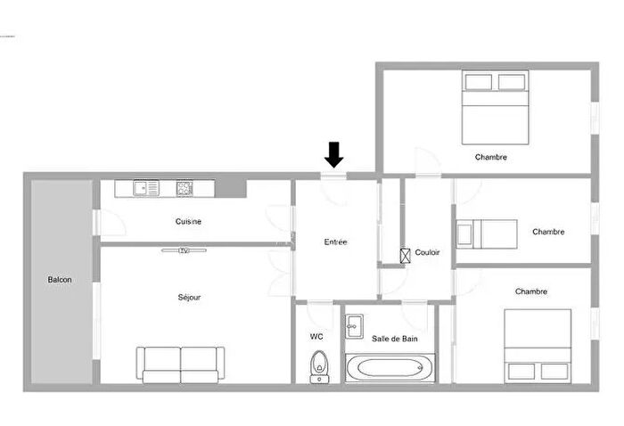 Appartement à vendre - Cannes, Bocca Sud - 4 pièces - 3 chambres