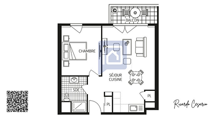 Appartement à vendre - Quimper, Ergué Armel - 2 pièces - 1 chambre