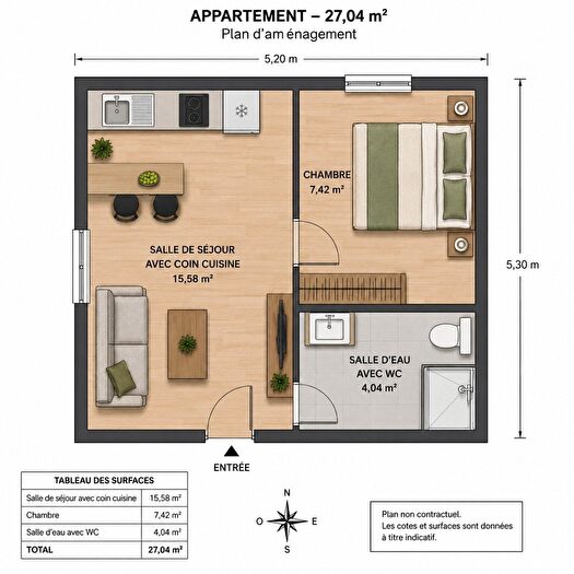 Pomponne : Appartement 2 pièces à vendre