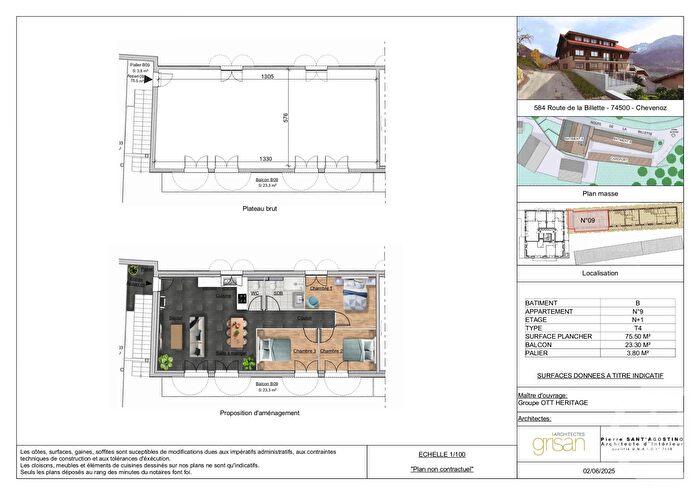 Appartement à vendre - Chevenoz - 4 pièces - 3 chambres