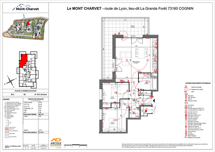 Cognin - Appartement 3 pièces à louer