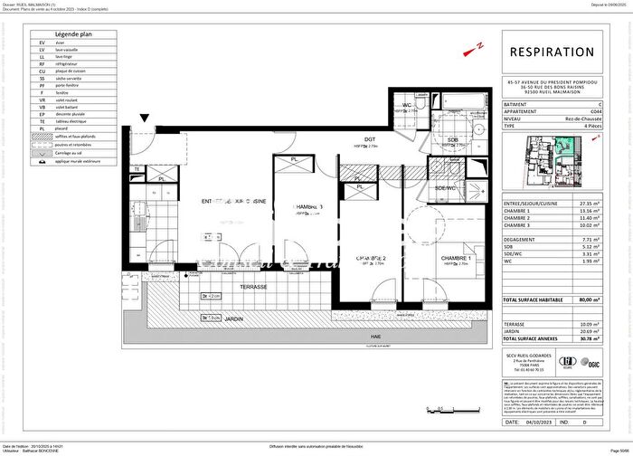 Appartement 4 pièces à vendre à Rueil-Malmaison, Plateau