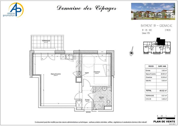 Appartement 2 pièces à vendre - Colmar, Saint-Vincent
