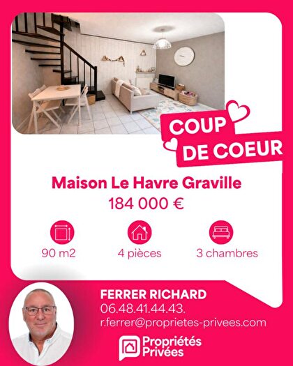Maison à vendre - Le Havre, Soquence, Graville - 4 pièces - 3 chambres