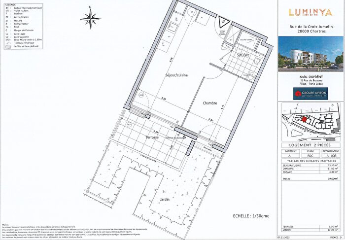 Chartres, Rechèvres - Appartement 2 pièces à louer
