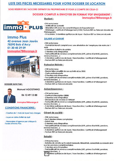 Appartement à louer - Fontenay-le-Fleury, Croix du Mont - 2 pièces - 1 chambre