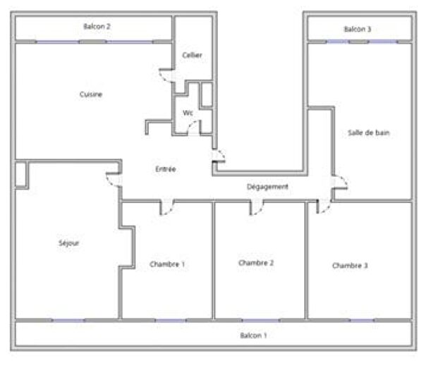 Appartement à vendre - Grenoble, Berriat - 5 pièces - 3 chambres