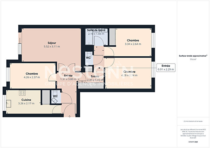 Appartement à vendre - Paris e , Flandre, Aubervilliers - 4 pièces - 3 chambres