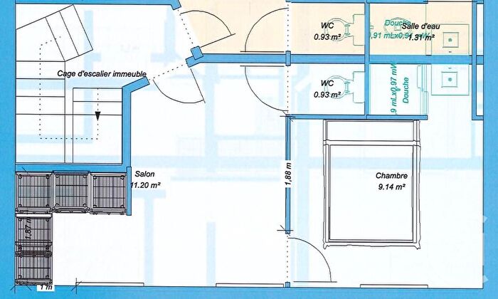 Appartement 2 pièces à vendre à Lyon 9ème, Vaise, Rochecardon
