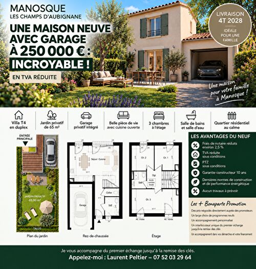 Maison 4 pièces à vendre - Manosque