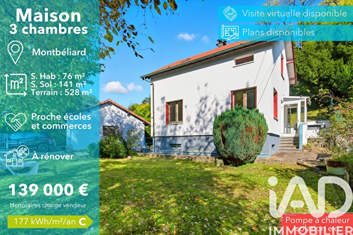 Maison à vendre - Montbéliard, Faubourg, Mont-Chevis, Chiffogne, Citadelle - 4 pièces - 3 chambres