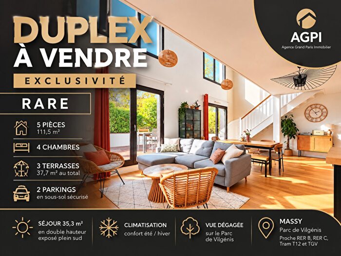 Massy, Villaine, Bièvre, Poterne : Appartement 5 pièces à vendre