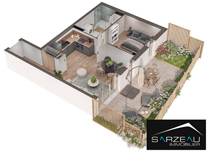 Appartement à vendre - Sarzeau - 2 pièces - 1 chambre