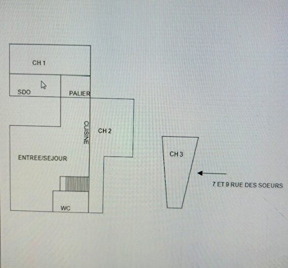 Appartement à vendre - Grasse, Centre-ville Nord - 4 pièces - 3 chambres