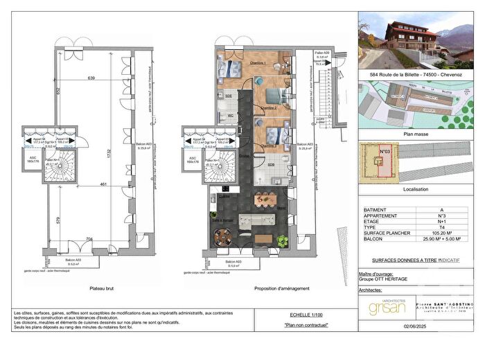 Appartement à vendre - Chevenoz - 4 pièces - 3 chambres
