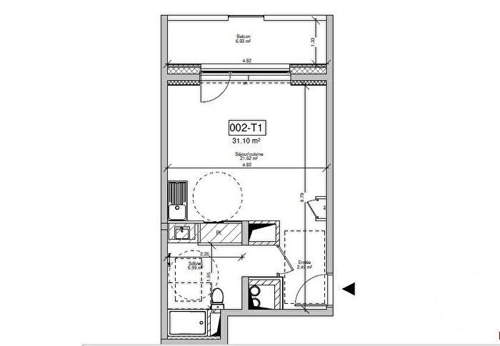 Appartement à vendre - Gap, Gap ville - 1 pièce