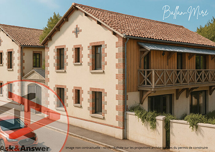 Appartement à vendre - Ballan-Miré - 2 pièces - 1 chambre