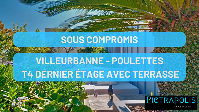 Appartement 4 pièces à Villeurbanne, Les Poulettes, à vendre