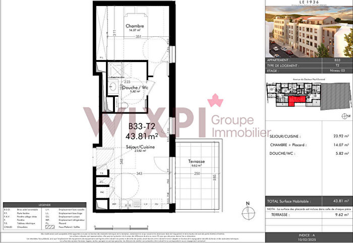 Appartement 2 pièces à Tain-lHermitage, à vendre