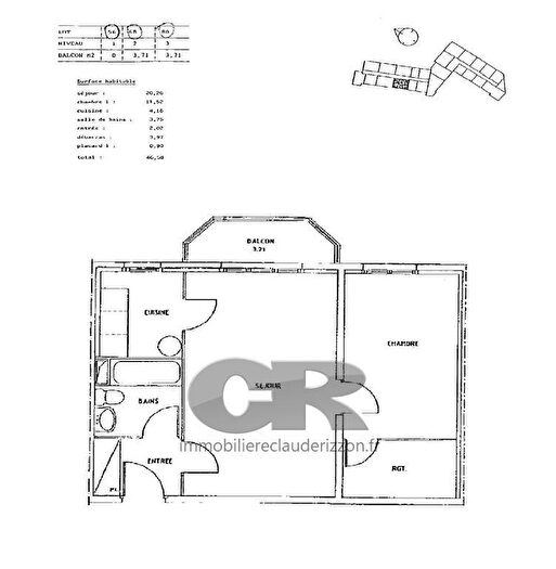 Appartement à louer - Villers-lès-Nancy, Botanique, Village - 2 pièces - 1 chambre