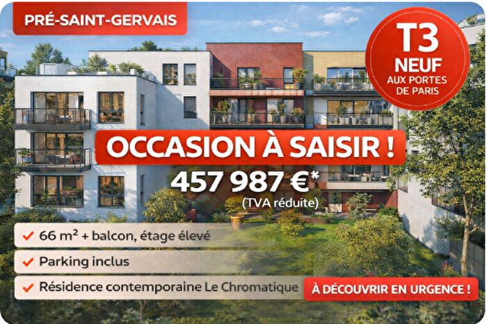 Maison à vendre - Le Pré-Saint-Gervais, Gabriel Péri, Egalité - 3 pièces