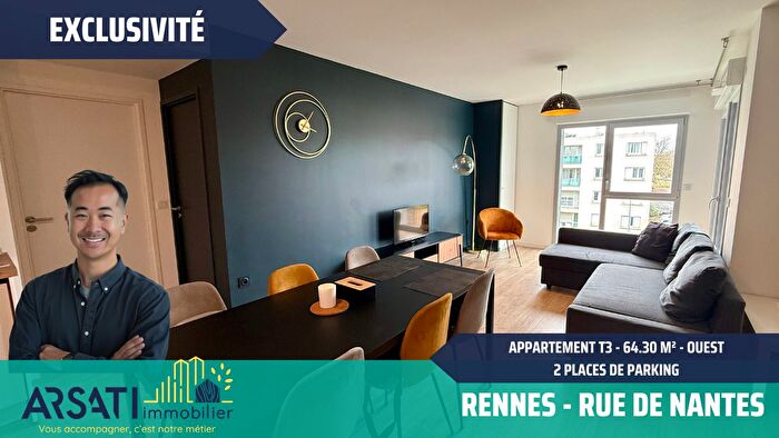 Appartement à vendre - Quartiers Centre, Rennes - 3 pièces - 2 chambres