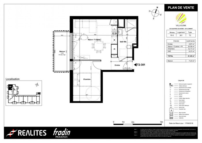 Appartement à louer - Lormont, La Ramade - 2 pièces - 1 chambre
