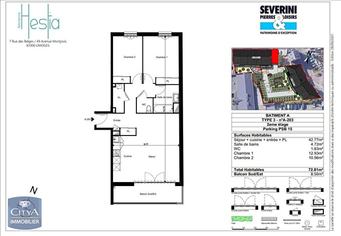 Limoges, Aurence, Corgnac, Cité universitaire, Beaublanc : Appartement 3 pièces à louer
