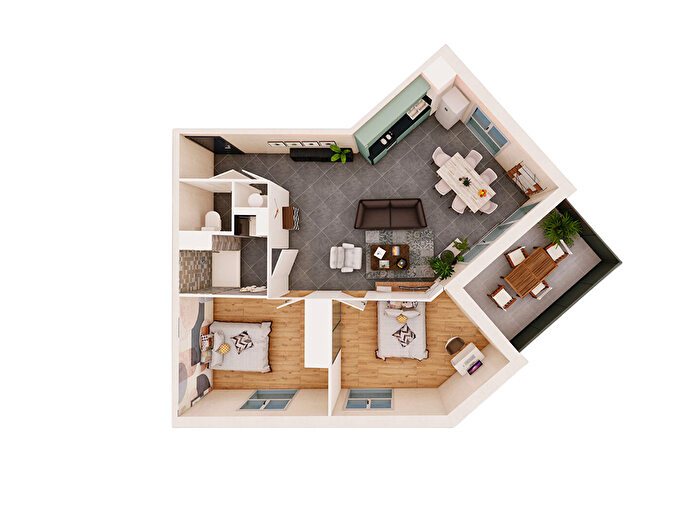 Appartement à vendre - Albi, Le Lude, Bellevue - 3 pièces - 2 chambres