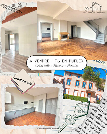 Appartement à vendre - Castelsarrasin, Centre-ville - 6 pièces - 5 chambres