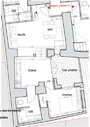 Appartement à vendre - Aubagne, Centre-ville, Beaumond - 2 pièces - 1 chambre