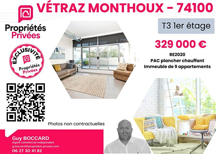 Appartement à vendre - Vétraz-Monthoux - 3 pièces - 2 chambres