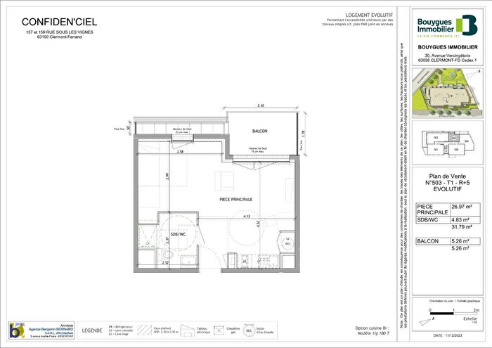 Appartement à louer - Clermont-Ferrand, Herbet, Brezet, Saint-Jean - 1 pièce