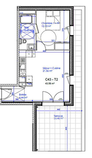 Appartement à vendre - Sciez - 2 pièces - 1 chambre