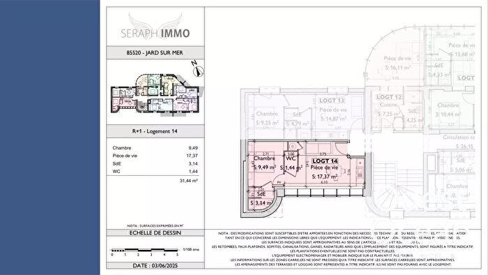 Appartement à vendre - Jard-sur-Mer - 2 pièces - 1 chambre