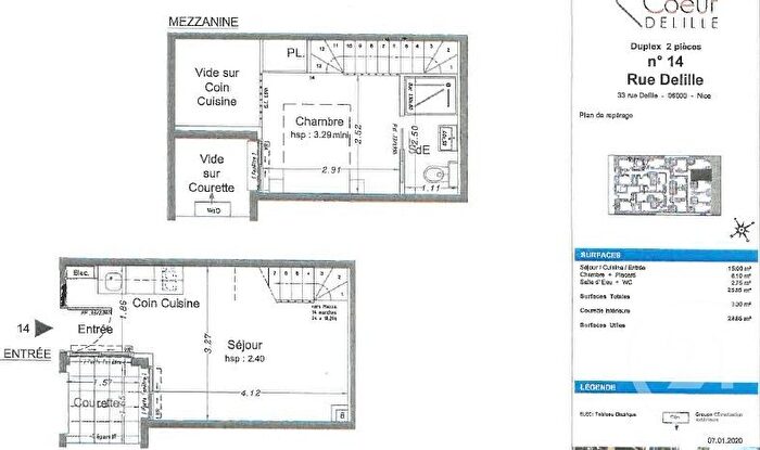 Appartement à vendre - Nice, Carabacel - 2 pièces - 1 chambre