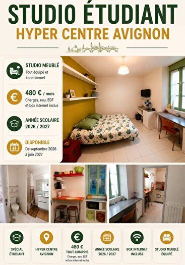 Fontcouverte, Avignon : Appartement 1 pièce à louer