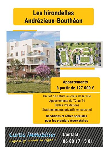 Andrézieux-Bouthéon : Appartement 2 pièces à vendre