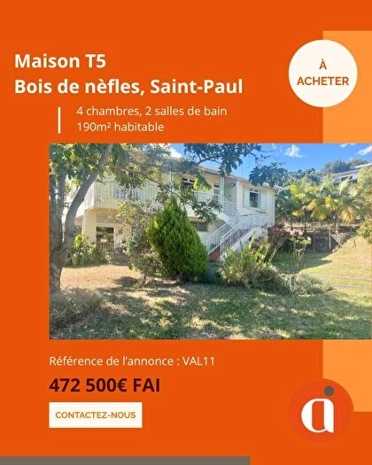 Maison 5 pièces à vendre à Saint-Paul