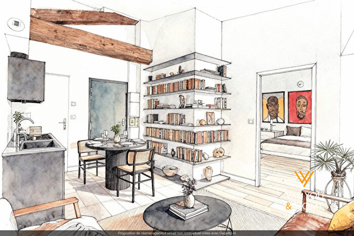 Appartement à vendre - Oullins - 2 pièces - 1 chambre